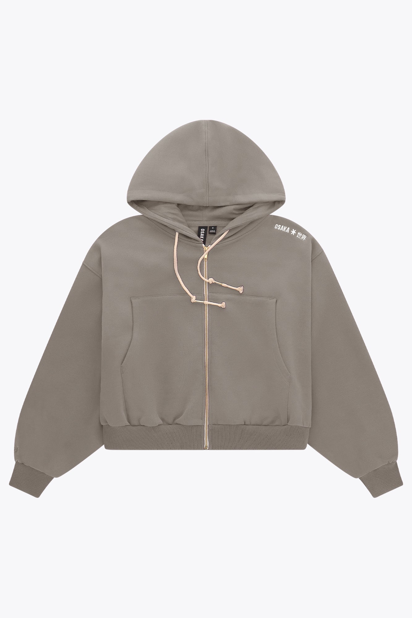 Osaka Women Cropped Full Zip Hoodie | Cloudburst | Osaka World